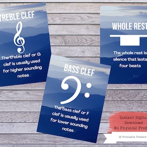 Music Poster Pack, Music Classroom, Music Room Decor, Music Room Art ...