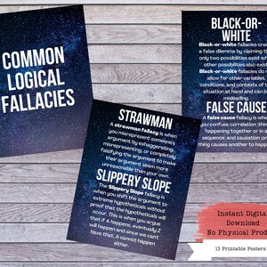 Logical Fallacies Printable Poster Set, Fallacies Posters, Debate Coach ...