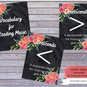 Music Poster Pack, Music Classroom, Music Room Decor, Music Room Art ...