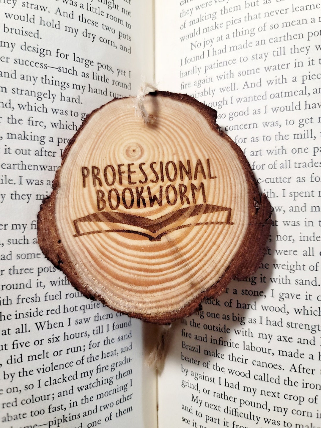 Professional Bookworm Wooden Ornament, Geek Ornament, Nerd Ornament ...