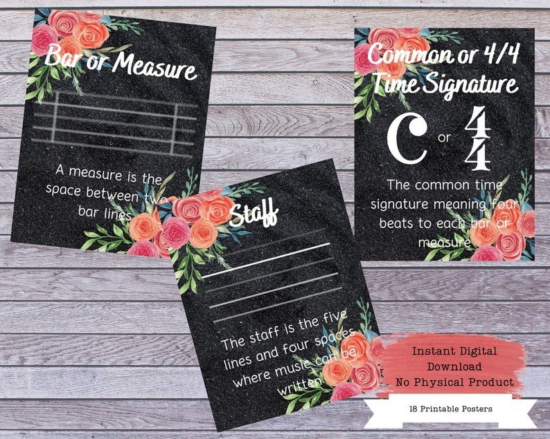 Music Poster Pack, Music Classroom, Music Room Decor, Music Room Art ...