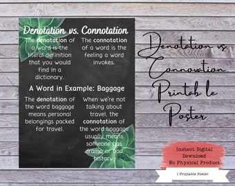 Connotation Poster - Etsy