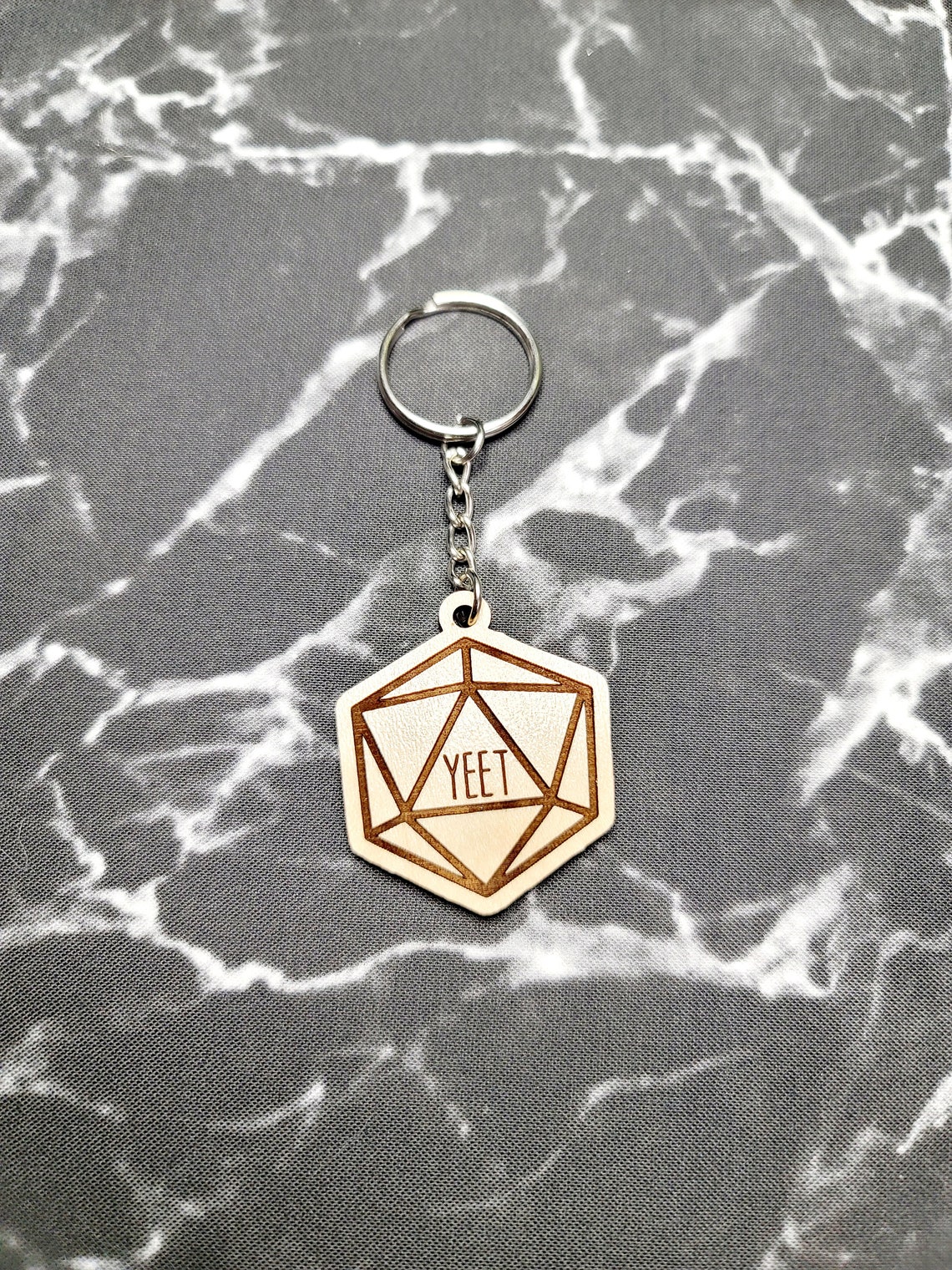 D20 Keychain, D20 Yeet, Yeet 20 Oof, D20 Dice Keychain, D20 Gift, RPG ...
