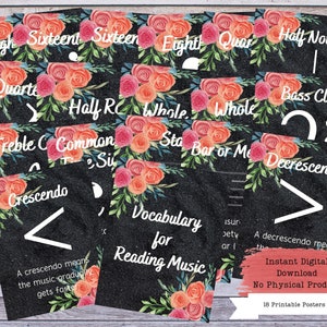 Music Poster Pack, Music Classroom, Music Room Decor, Music Room Art ...