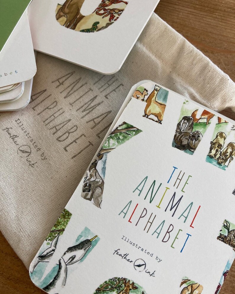 Animal Alphabet Educational Flashcards - Etsy