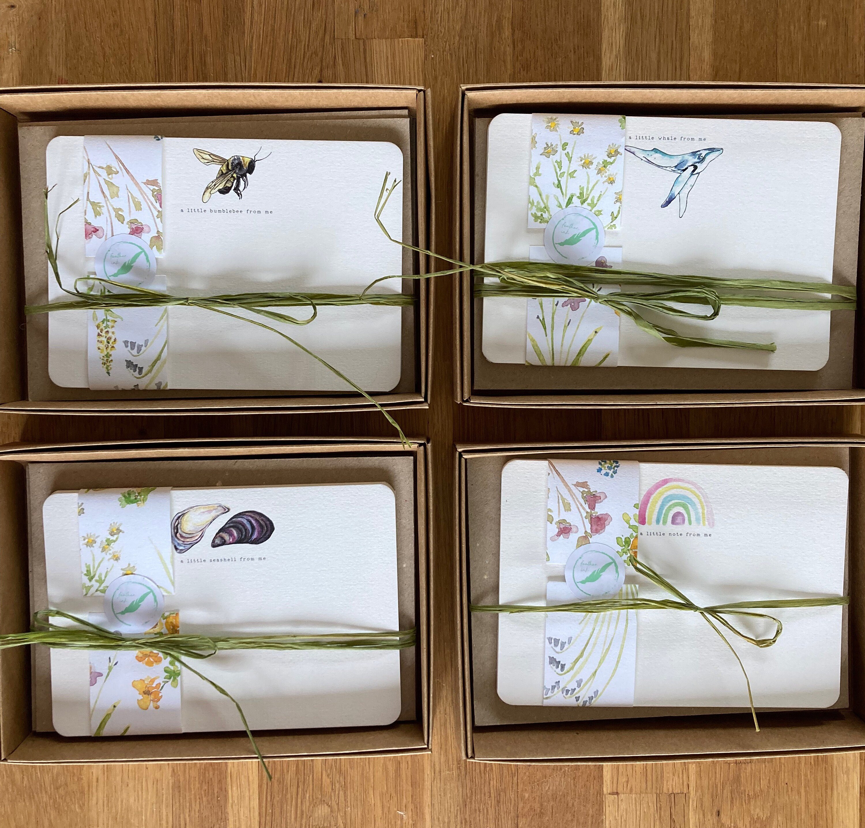 Rainbow notelets (Pack of 10) — feather.ink