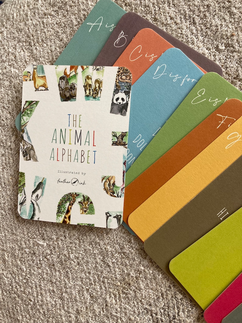 Animal Alphabet Educational Flashcards - Etsy