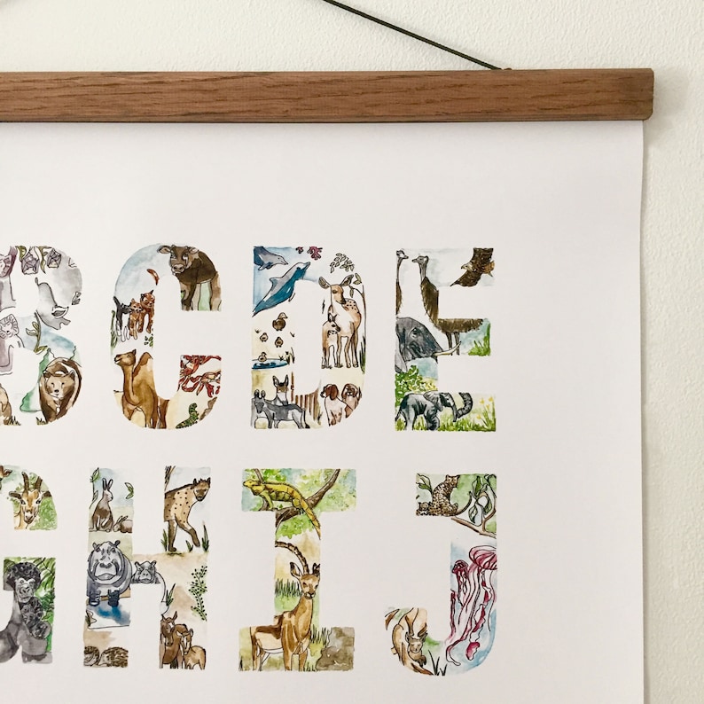 A-Z Animal Alphabet Poster - Etsy UK