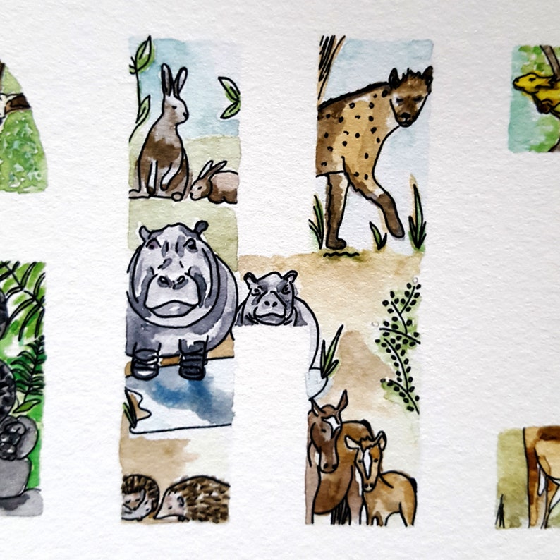 A-Z Animal Alphabet Poster - Etsy Canada