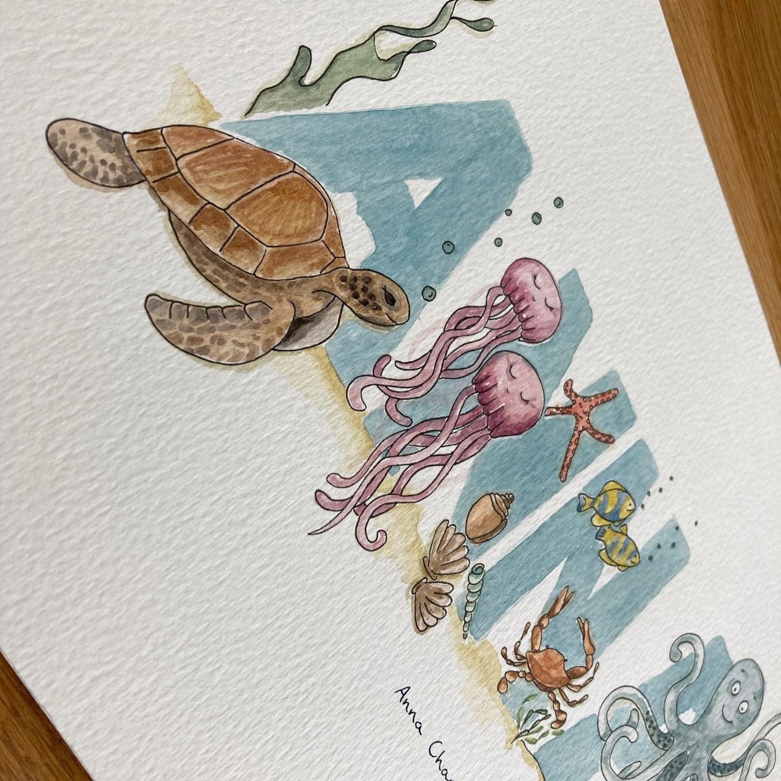 Personalised Name Print Created as an Original, Name Art, New Baby Gift ...