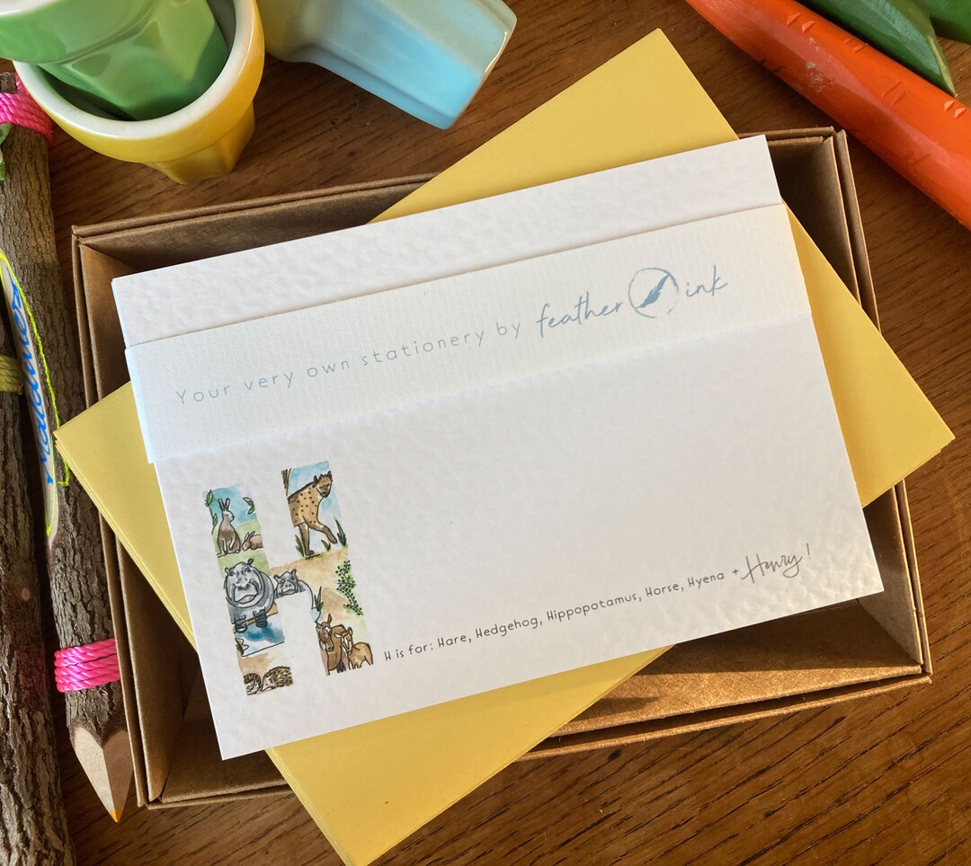 Animal Alphabet Note-let Writing Set Thank You Cards (A6) With Envelope ...