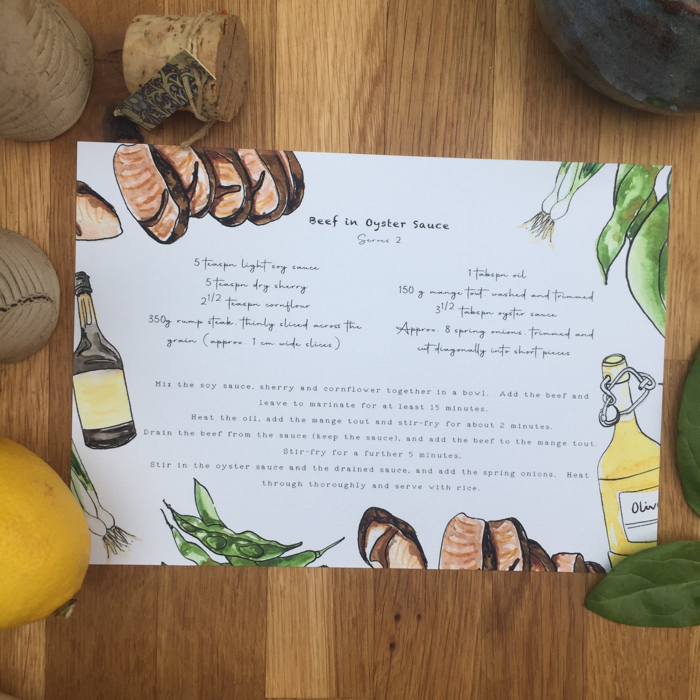 Custom recipe cards — feather.ink