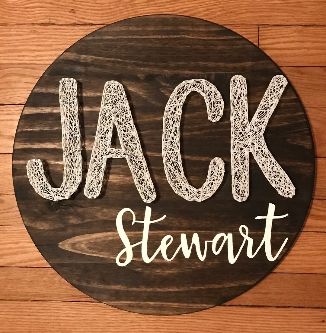 Round Personalized Name Sign - Etsy