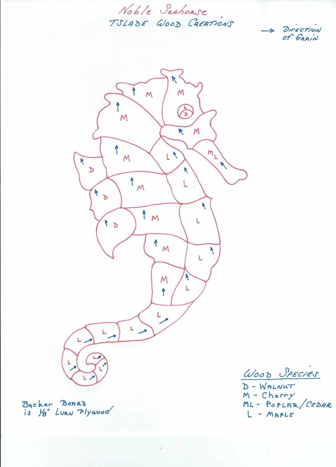 Wood Intarsia Seahorse Pattern Only - Etsy