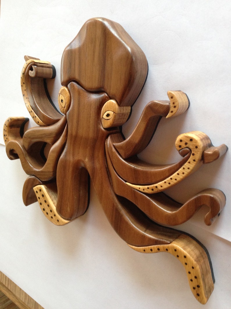 Wood Intarsia Octopus Pattern Only - Etsy UK