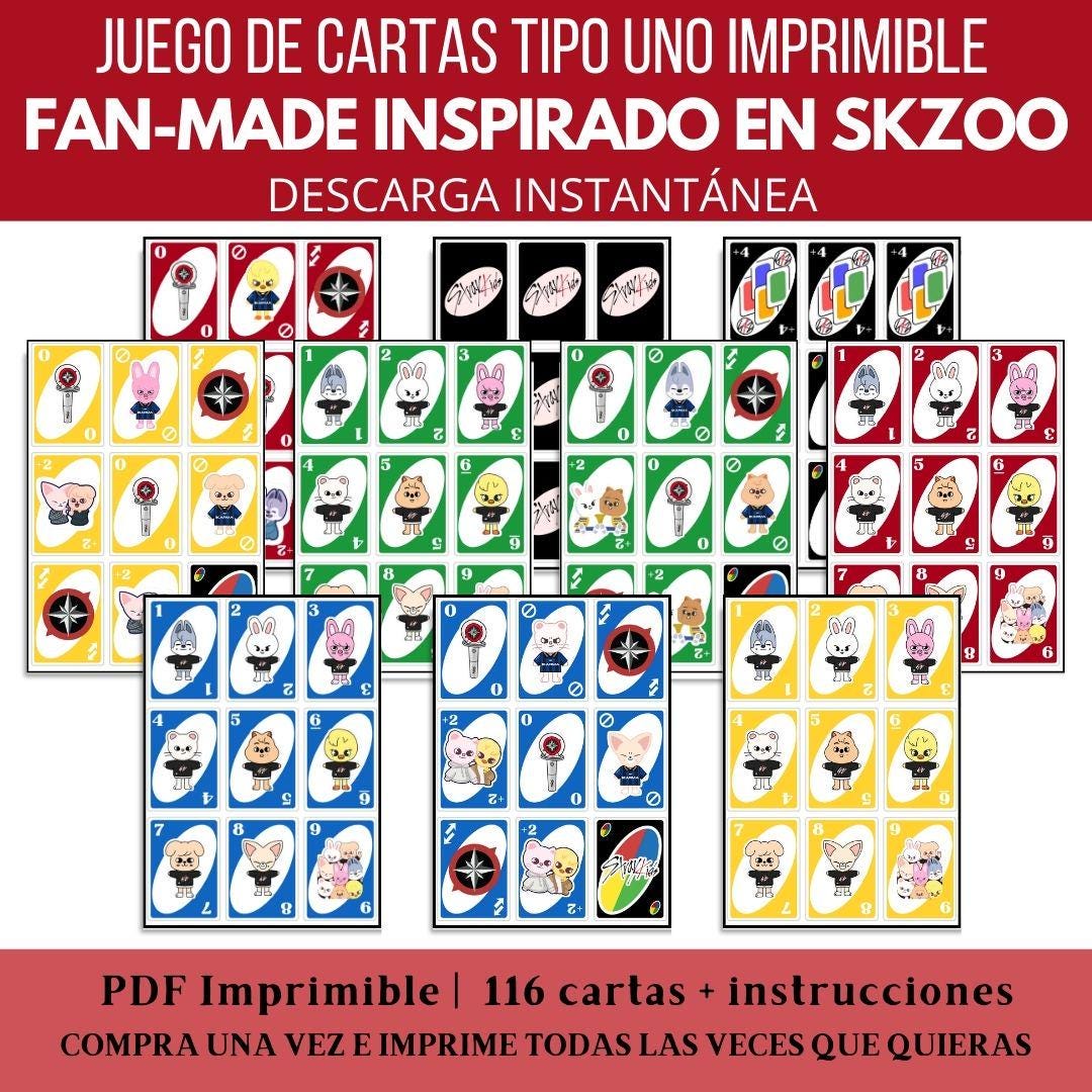 Printable Uno-style Card Game | Fan-made Game Inspired by Skzoo | K-pop ...