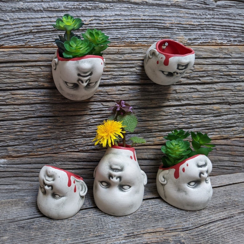 Wee Baby Head Planters | Etsy