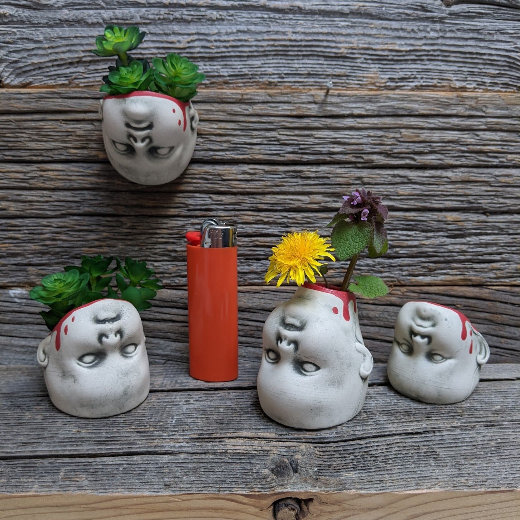 Wee Baby Head Planters - Etsy