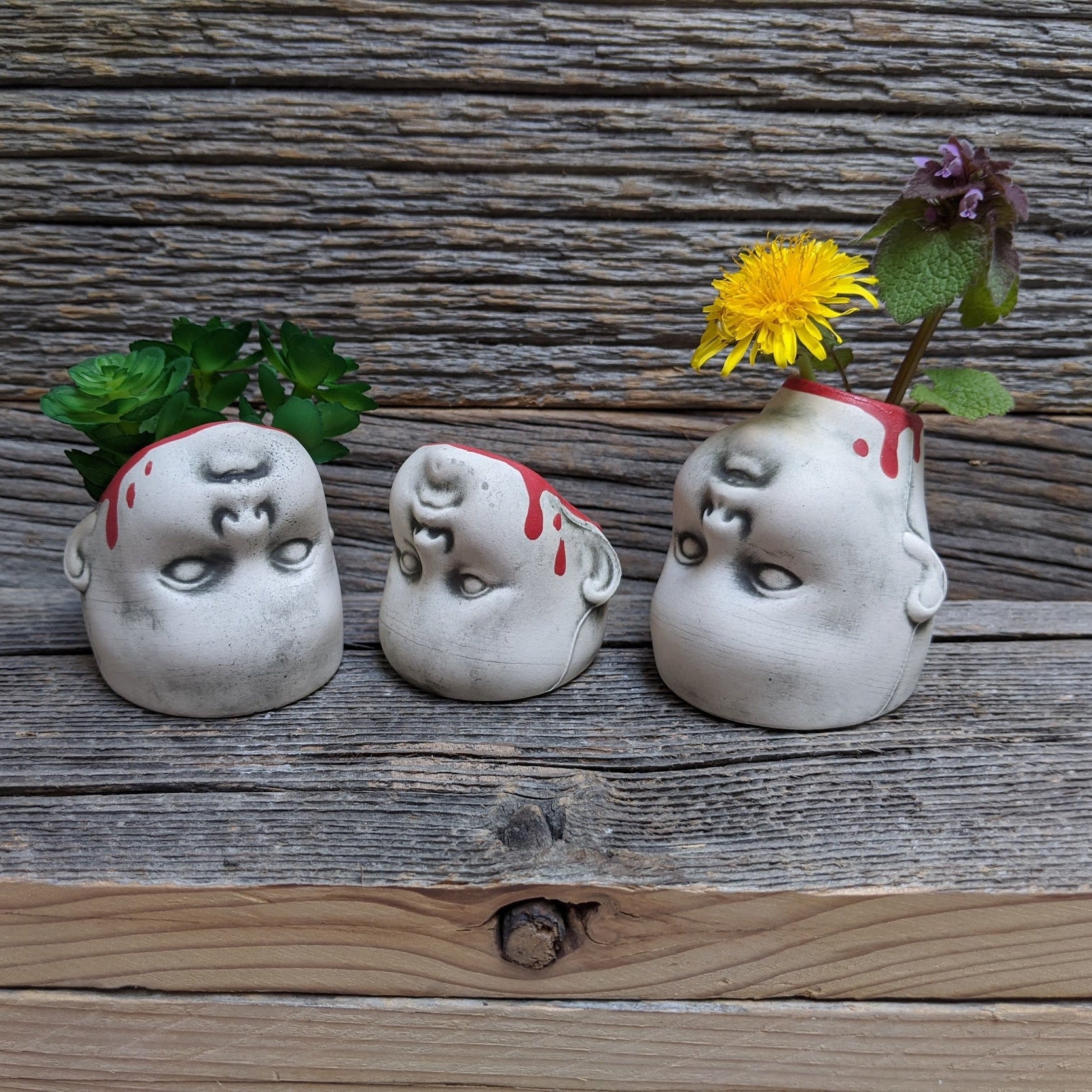 Wee Baby Head Planters - Etsy