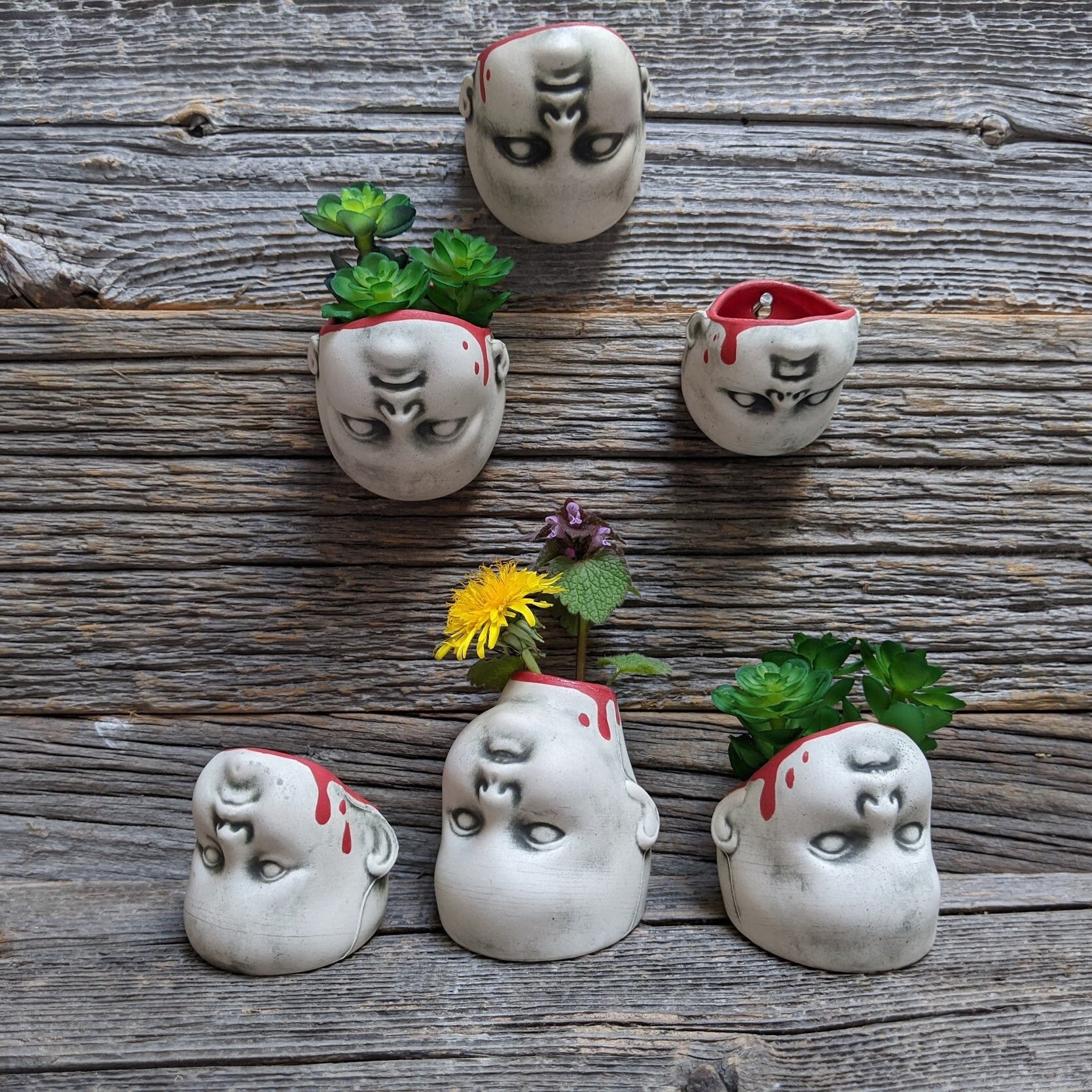Wee Baby Head Planters - Etsy