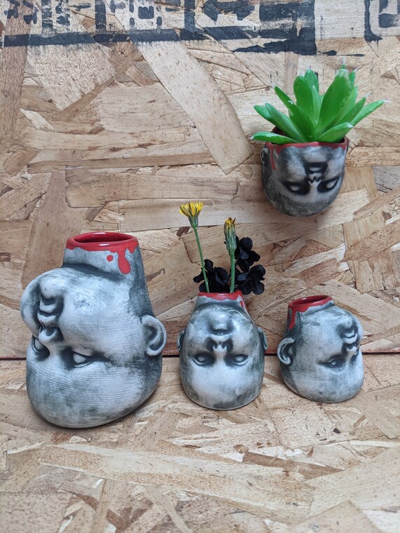 Wee Baby Head Planters | Etsy