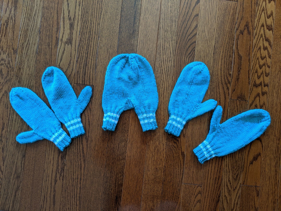 Lake Louise Teal Knitted Couple Mittens - Etsy