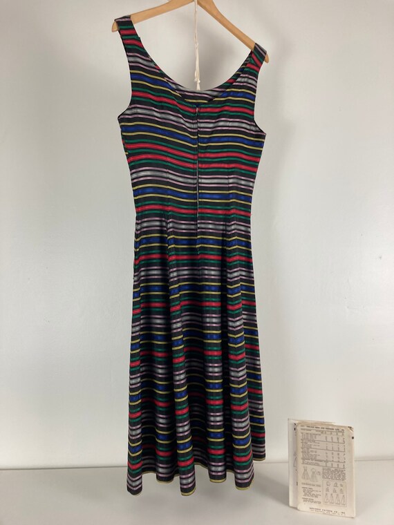 Black Rainbow Ribbon Cocktail Dress 30" waist - Gem