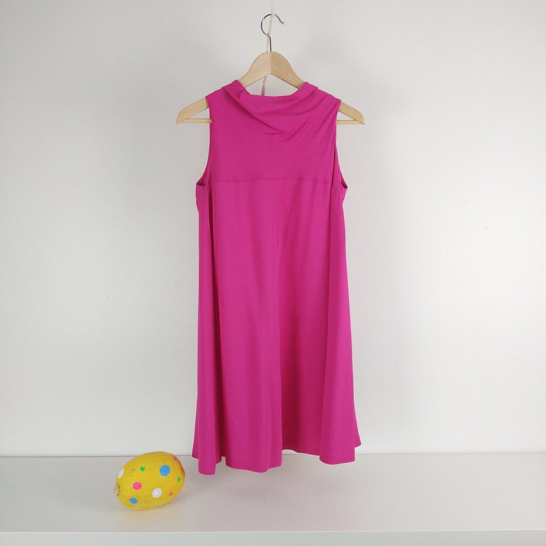 Bright Pink Barbie 1960's Inspired Springy Handmade Trapeze Sleeveless ...
