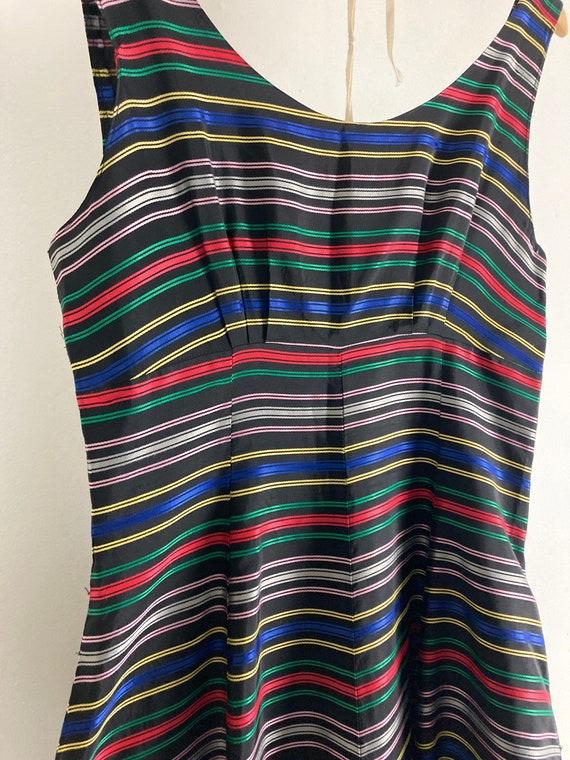 Black Rainbow Ribbon Cocktail Dress 30" waist - Gem