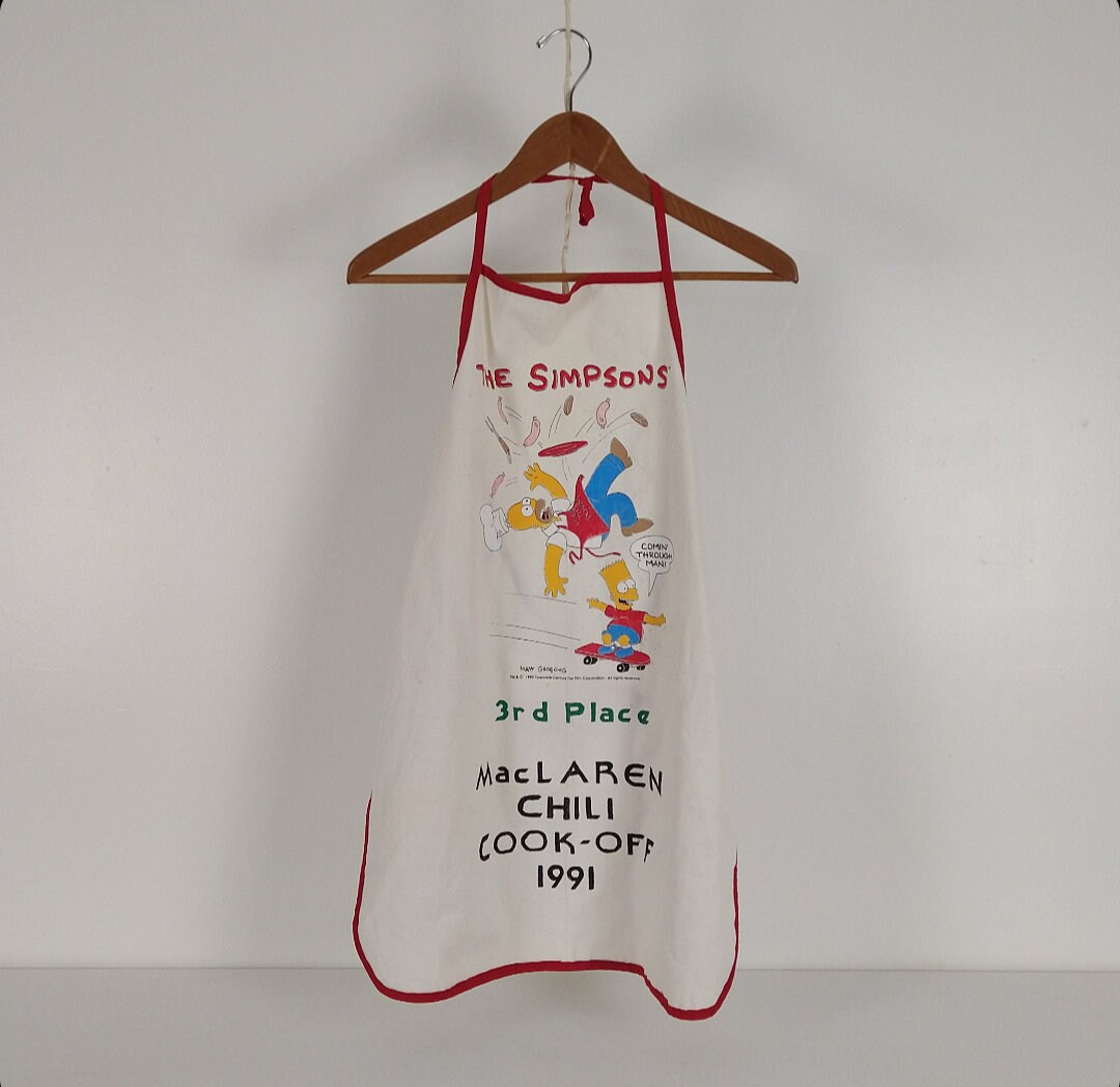 Comical Simpsons Themed Vintage Personalized BBQ Cookout Apron - Etsy