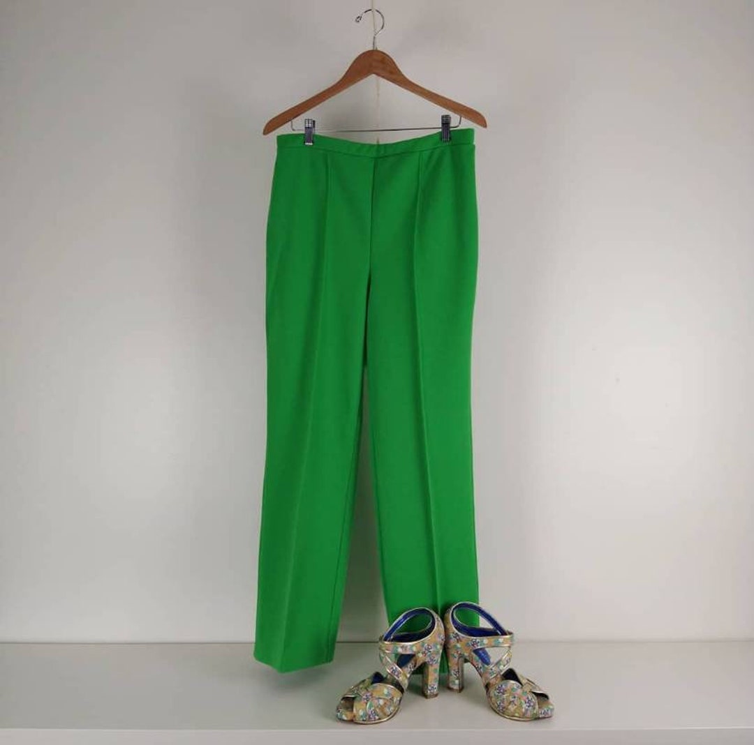 Irish Spring Green Mossy Vintage Polyester Pants - Etsy