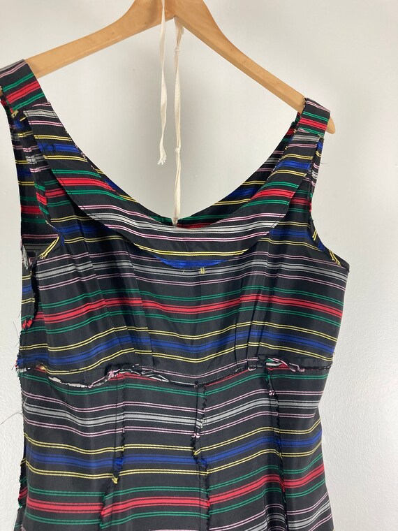 Black Rainbow Ribbon Cocktail Dress 30" waist - Gem