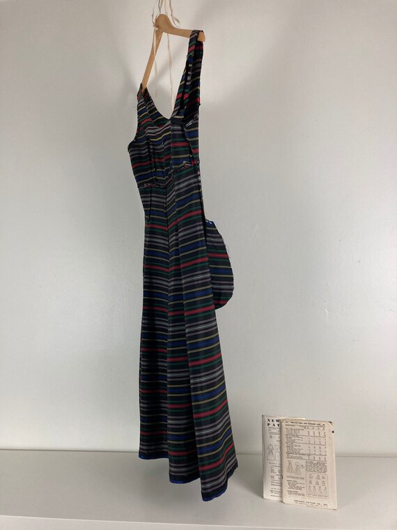 Black Rainbow Ribbon Cocktail Dress 30" waist - Gem