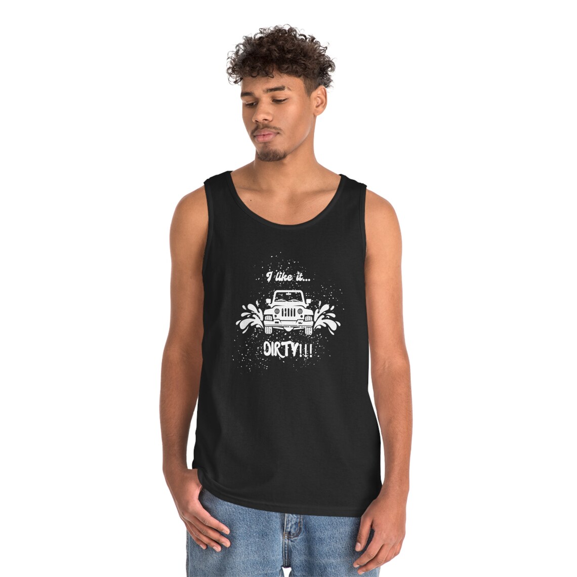 I Like It Dirty Mud Splatter- Unisex Heavy Cotton Tank Top - Etsy
