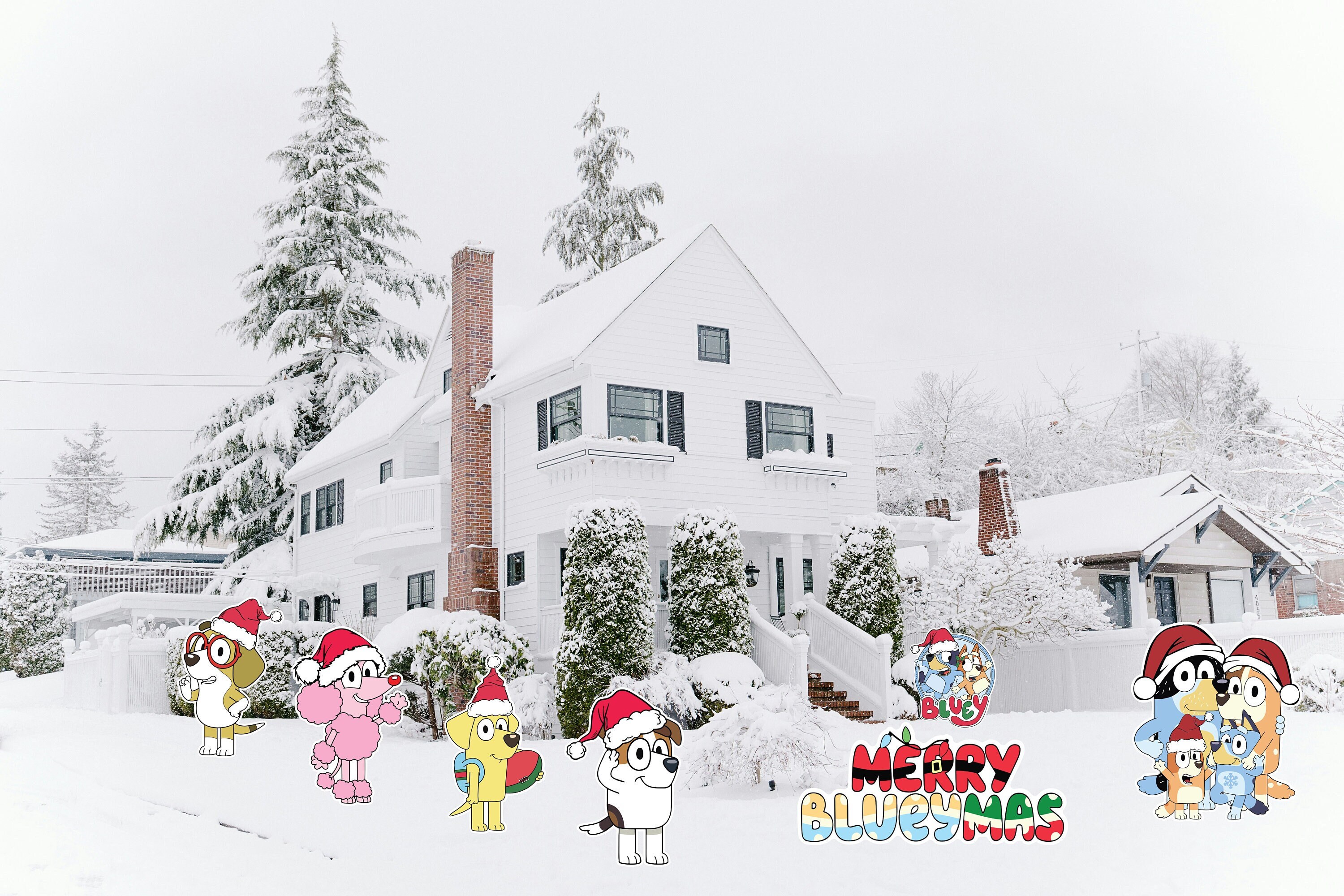 Christmas Bluey Signs Cut Outs - Etsy