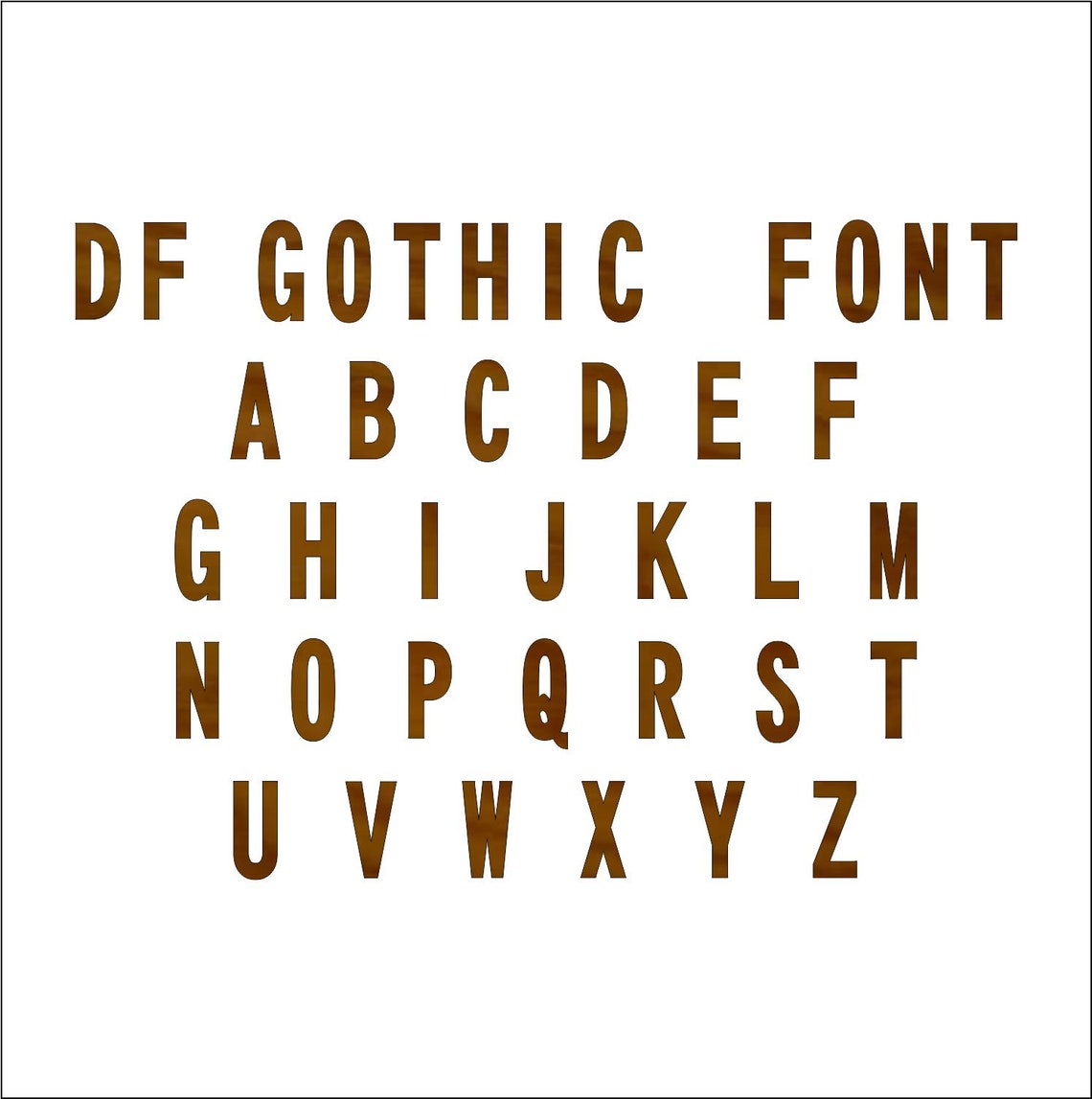 1 Inch X 3/16 Wood Alphabet Set DF Gothic Font - Etsy