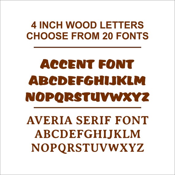 Wall Décor Home & Living choose from 20 fonts 4 inch wood numbers Wall ...