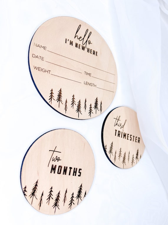 33 SVG Files Rustic Pregnancy/baby Bundle Milestones Birth - Etsy