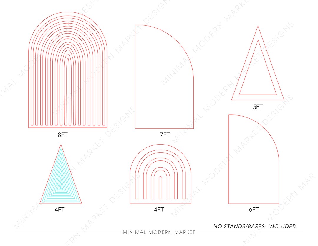 Rainbow Backdrop Set Prop SVG Template, Birthday, Party, Event, Wall ...