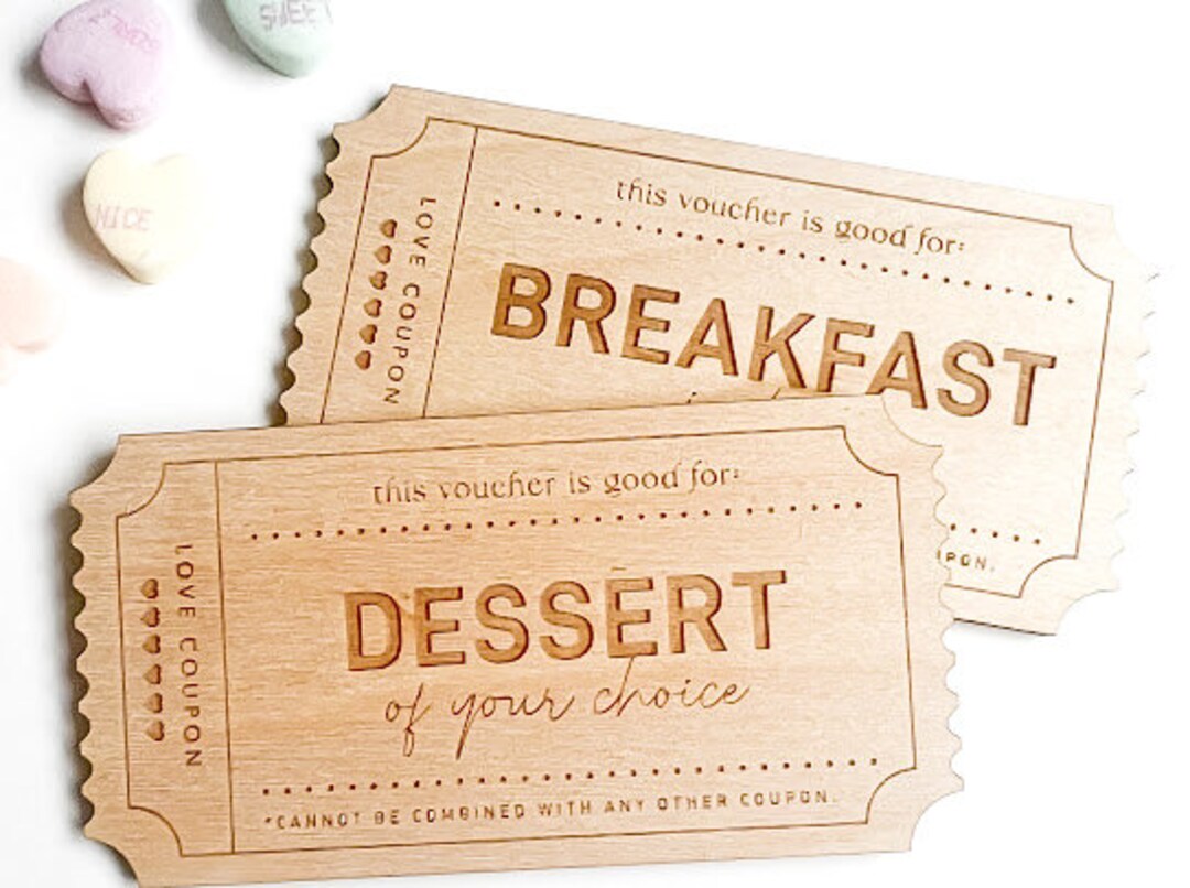 Valentine Vouchers SVG Bundle: Laser Cut Love Coupons (laser Cut Files ...