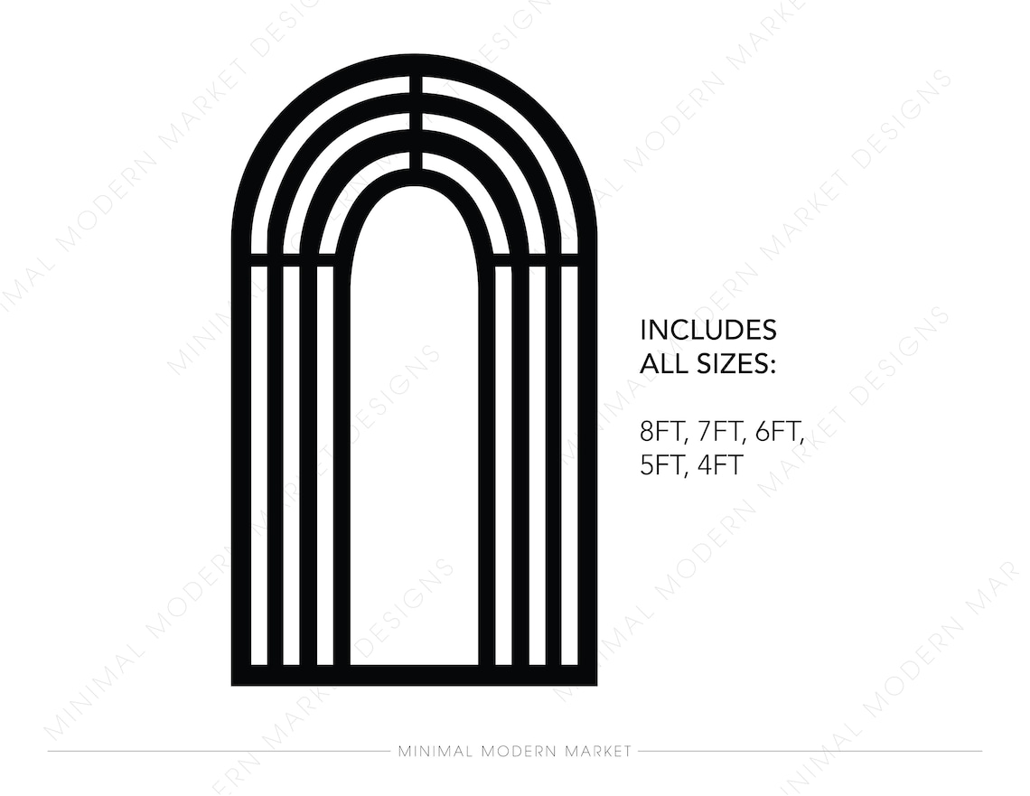 Rainbow Arch Prop SVG Template Birthday Party Event Wall - Etsy