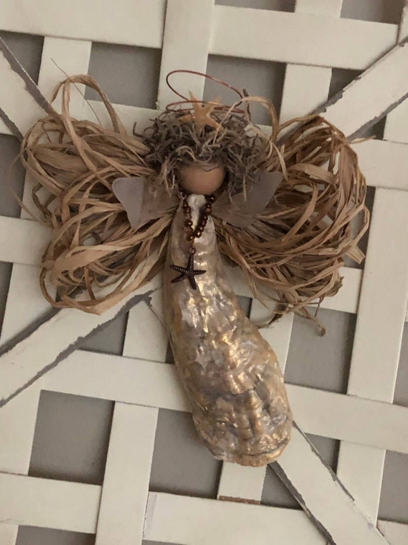 Lge Oyster Angel/shell Angel/angel Ornament/starfish Ornament - Etsy