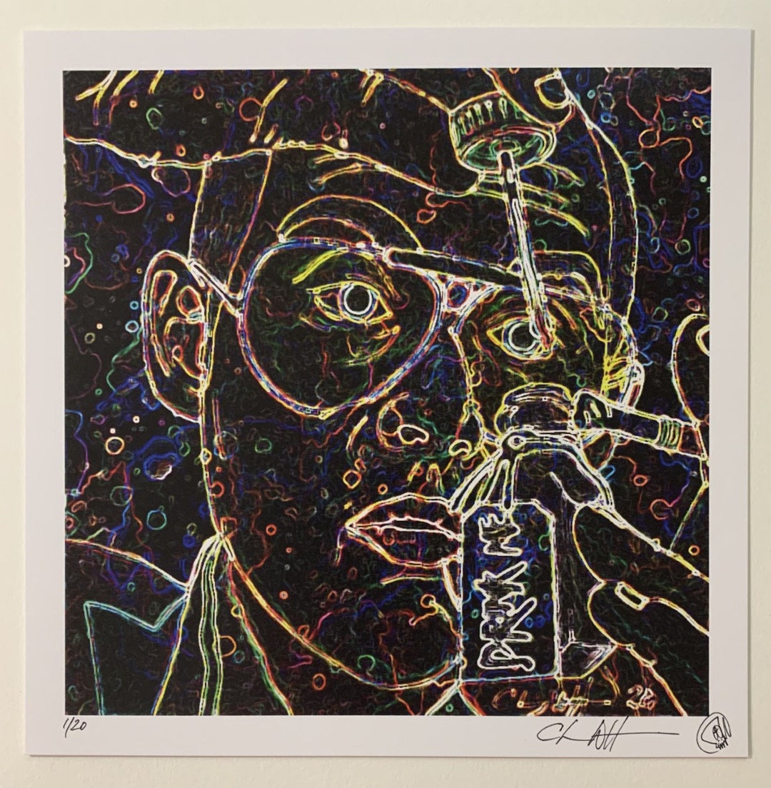 Hunter S Thompson Limited Edition "ether" Variant Prints - 9"x9" - Etsy