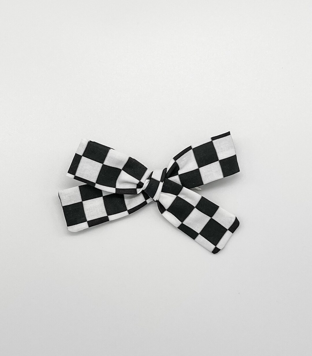 October Joy Bow Checkers CLIP ONLY - Etsy