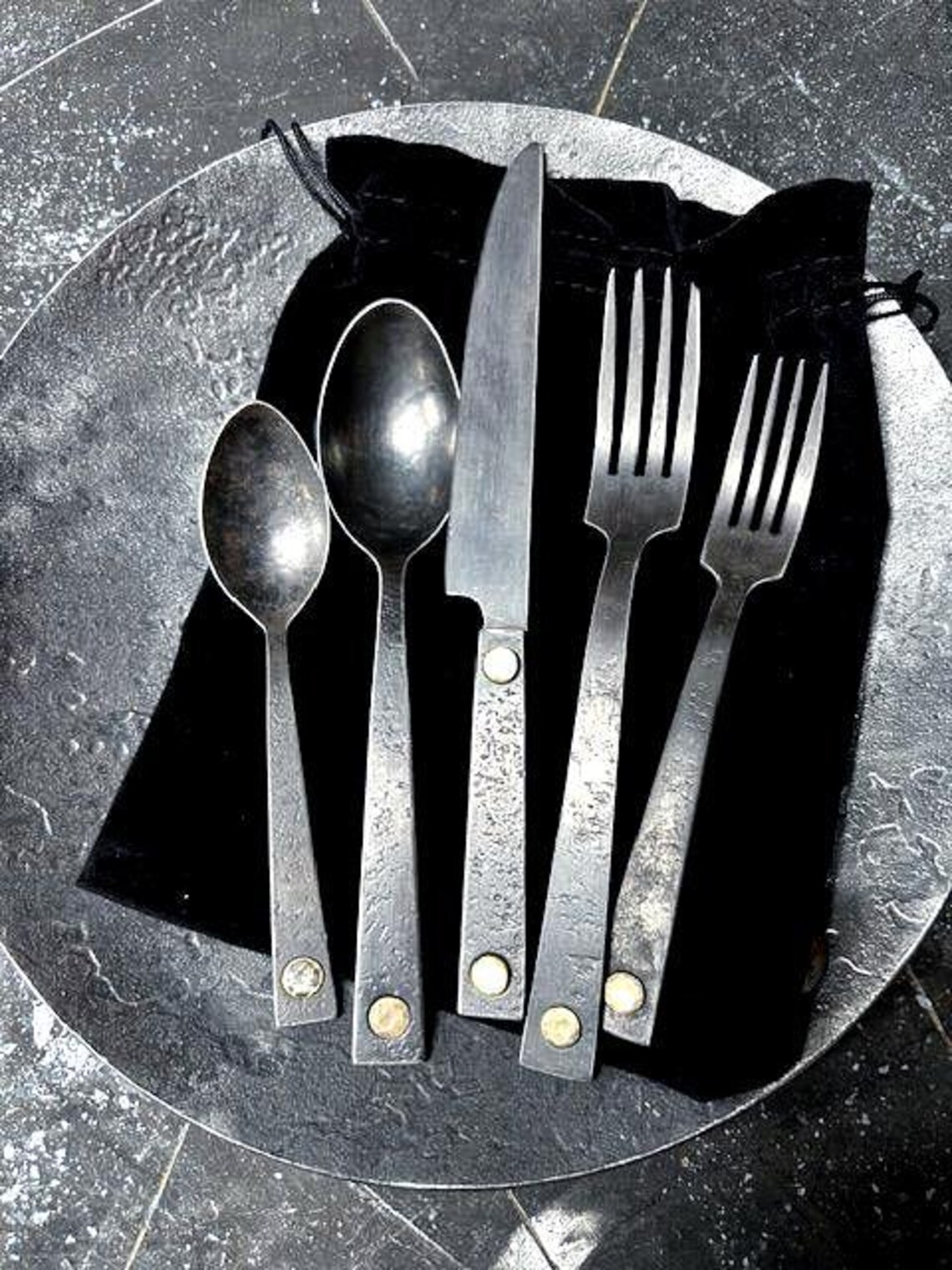 Jefferson Mack Rivet Flatware, Forged Silverware, Stainless Eating ...