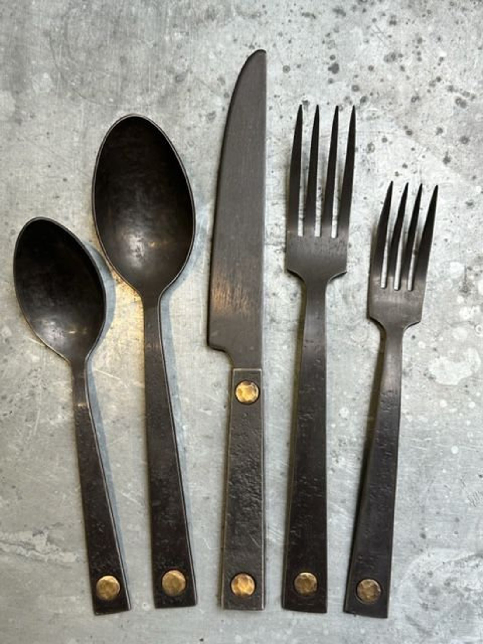 Jefferson Mack Rivet Flatware, Forged Silverware, Stainless Eating ...