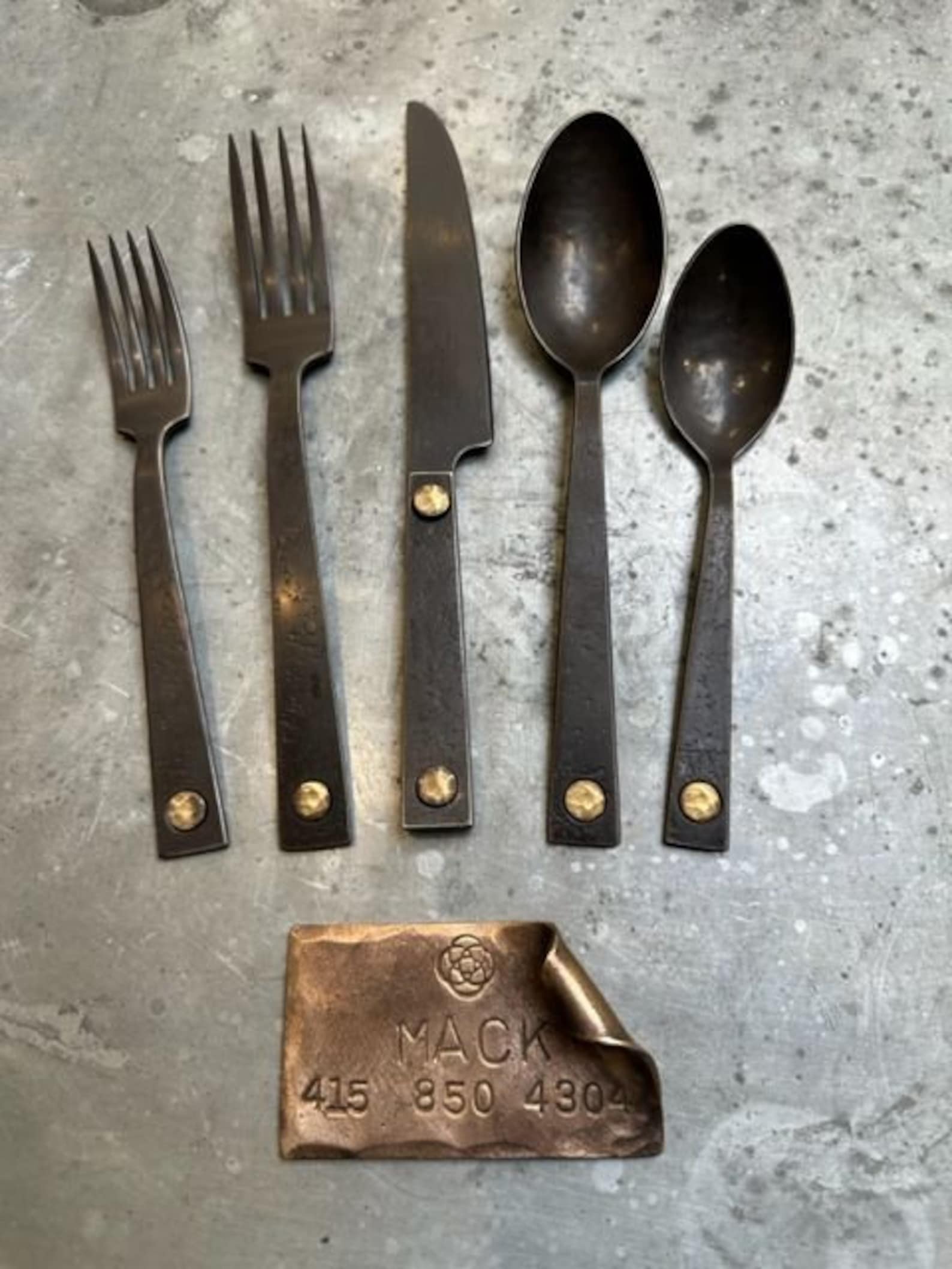 Jefferson Mack Rivet Flatware, Forged Silverware, Stainless Eating ...