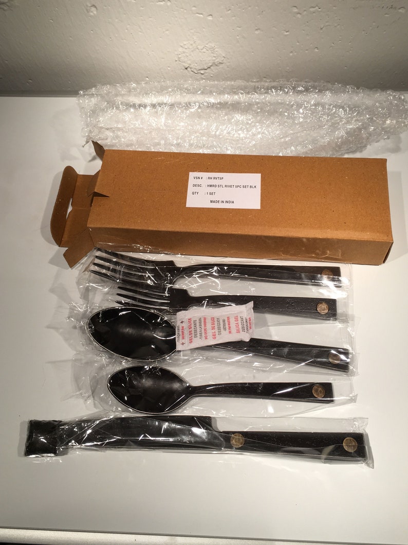Jefferson Mack Rivet Flatware, Forged Silverware, Stainless Eating ...