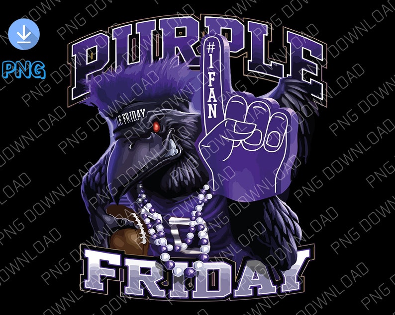 Purple Friday Go Ravens Stickers Png - Etsy