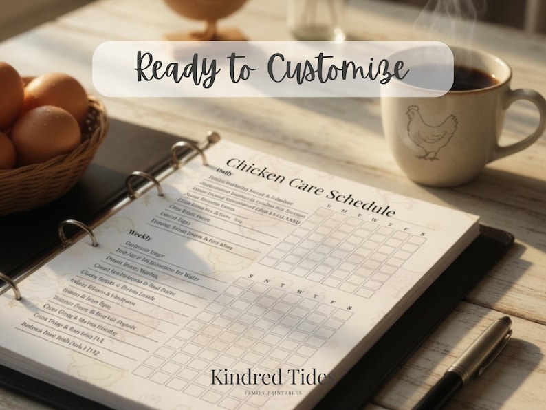 Chicken Care Schedule Printable | Daily, Weekly, Monthly Coop ...